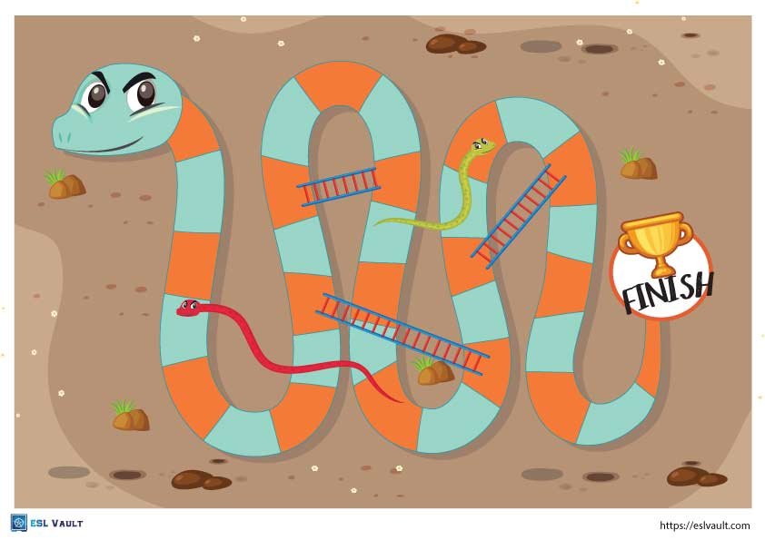10 free PDF snakes and ladders printables - ESL Vault