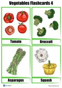 28 free vegetables flashcards (PDF) - ESL Vault
