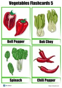 28 free vegetables flashcards (PDF) - ESL Vault