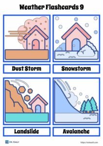 44 free weather flashcards - ESL Vault