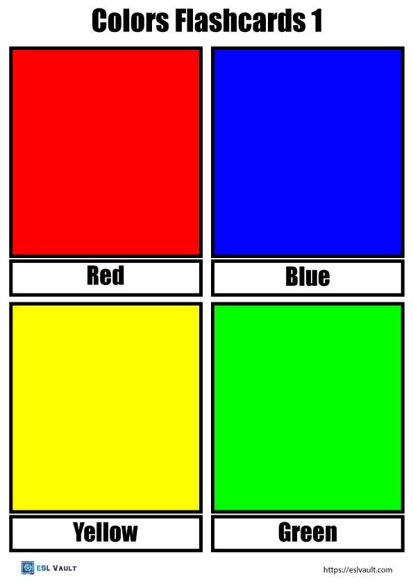 28 free colors flashcards (PDF) - ESL Vault