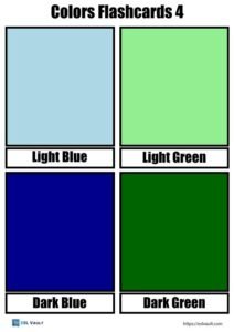28 free colors flashcards (PDF) - ESL Vault