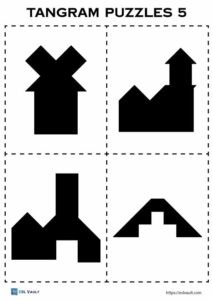 32 free printable tangram puzzles (PDF) - ESL Vault