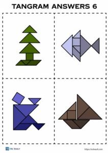 32 free printable tangram puzzles (PDF) - ESL Vault