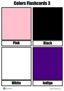 28 free colors flashcards (PDF) - ESL Vault
