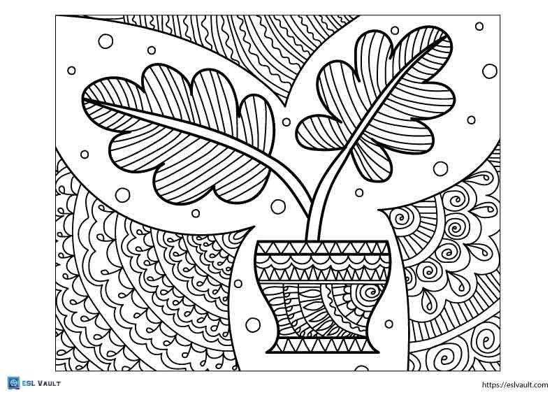 20 Free printable plant coloring pages - ESL Vault