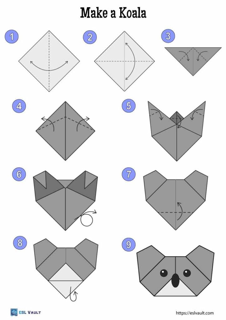 9 Easy origami animals (PDF) - ESL Vault