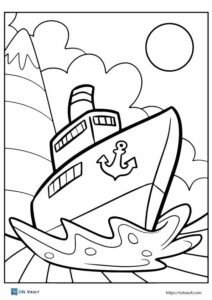 21 Free ship coloring pages - ESL Vault