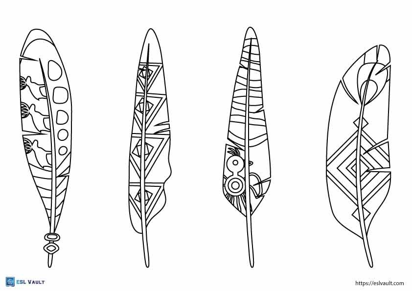 100+ Free printable feather templates (PDF) - ESL Vault