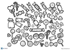 23 Free candy coloring pages ( Printable PDF) - ESL Vault