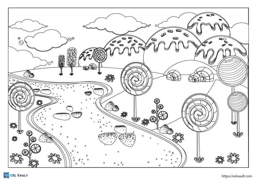 23 Free candy coloring pages ( Printable PDF) - ESL Vault