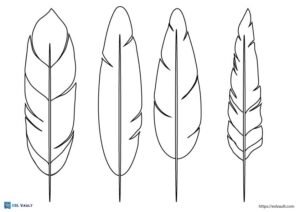 100+ Free printable feather templates (PDF) - ESL Vault