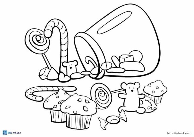 23 Free candy coloring pages ( Printable PDF) - ESL Vault