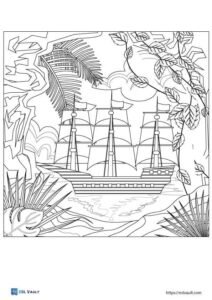 21 Free ship coloring pages - ESL Vault