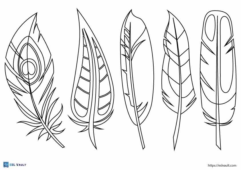 81 Free printable feather templates (PDF) - ESL Vault