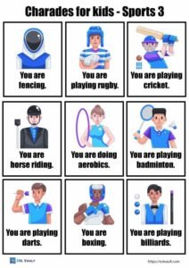Free charades for kids printables (153 cards) - ESL Vault