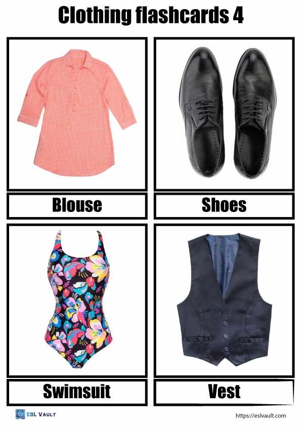 36 Free printable clothing flashcards (PDF) - ESL Vault