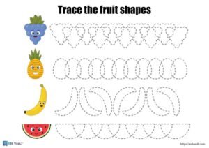 13 Free printable shape tracing worksheets - ESL Vault