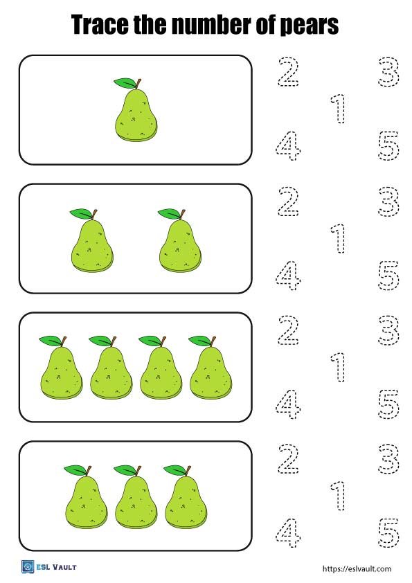 16 Free printable number tracing worksheets (PDF) - ESL Vault