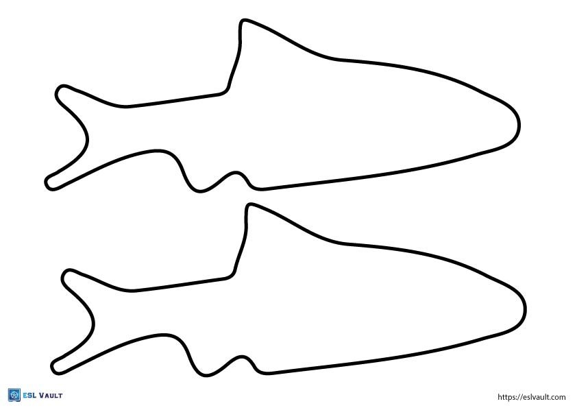 Free printable fish outline templates (18 PDFs) - ESL Vault