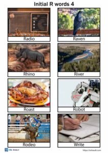 Initial R words - Free PDF word list and 32 flashcards