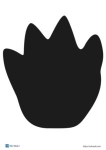 Free printable dinosaur footprints and tracks (16 PDFs)