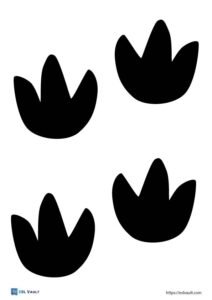 Free printable dinosaur footprints and tracks (16 PDFs)