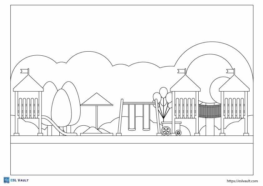 13 Free printable playground coloring pages (PDF)