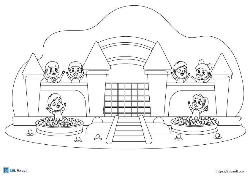 13 Free printable playground coloring pages (PDF)