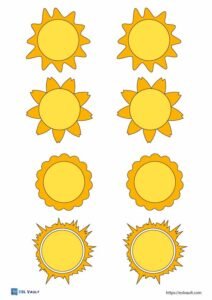 31 Free printable sun templates and outlines - ESL Vault