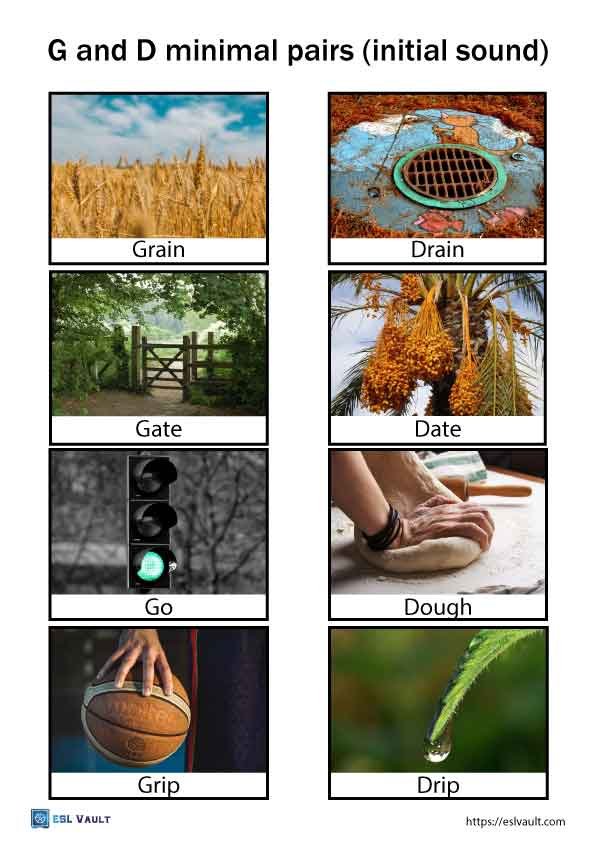 G and D minimal pairs - ESL Vault