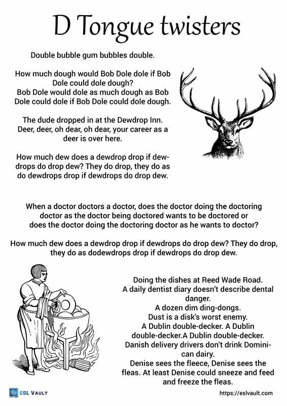 31 Delightful D tongue twisters - ESL Vault